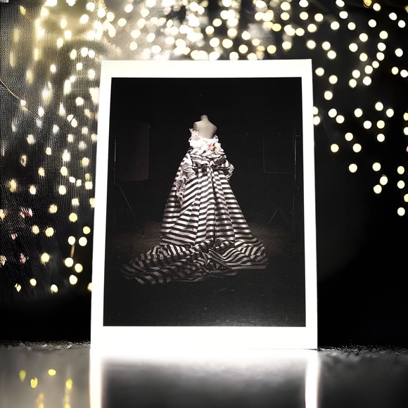 Dior | Art | Dior Embroidered Evening Gown With Lace Bustier Postcard ...